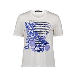 Betty Barclay Basic Shirt mit Placement in Patch Cream/Blue | Gr.: 48