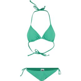 Urban Classics Damen B&uuml;gel-Bikini "Urban Classics Damen Ladies Recycled Triangle Bikini", gr&uuml;n, Gr. XL, 83% Polyester, 17% Elasthan, Bikini-Sets