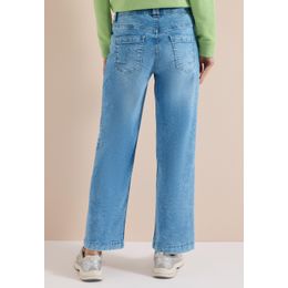 Cecil Damen Loose-fit-Jeans, blau, Gr. 34, unifarben, Jeans, 78% Baumwolle, 20% Polyester, 2% Elasthan, Jeans, aus Baumwolle mit Stretchanteil