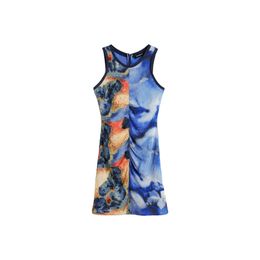 Desigual Kleid Damen Gr&ouml;&szlig;e 34 blau / gelb / orange Sommerkleid