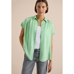 Cecil Damen Hemdbluse, gr&uuml;n, Gr. L, unifarben, Stoff, 100% Viskose, Blusen, im Basic-Style