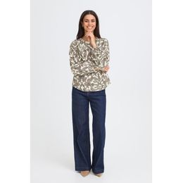 Fransa Langarm FRARIANA Regular fit in BOHO BLOOM SMOKEY OLIVE | Gr.: L