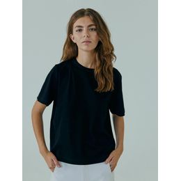 NORR Damen Kurzarmhemd "NORR T-shirt Nelly tee", schwarz, Gr. 42, Obermaterial: 70% Baumwolle, 30% Polyester, Hemden