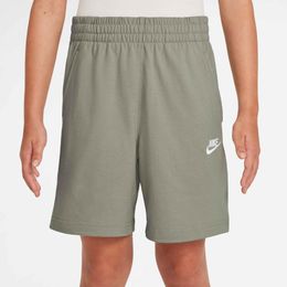 Nike Sportswear Kinder Trainingsshorts "K NSW CLUB KNIT SHORT 6IN LBR"spruce fog, wei&szlig;, Gr. XL, Obermaterial: 100% Baumwolle, Hosen, F&uuml;r Kinder und