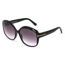 Tom Ford FT0919 CHIARA-02 | Damen-Sonnenbrille | Fassung: Vollrand, Butterfly, Kunststoff, Schwarz | Glasfarbe: Grau
