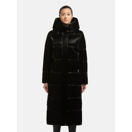 Khujo Damen Steppmantel "Soulani5 Shiny", schwarz, Gr. XS, Obermaterial: 100% Polyester. Innenfutter: 100% Nylon. Wattierung: 100% Polyester, M&auml;ntel,