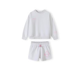 MINOTI Jogginganzug M&auml;dchen Gr&ouml;&szlig;e 116/122 pink / wei&szlig;
