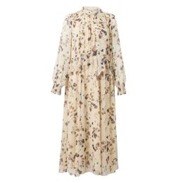 Marc Cain Kleid Damen Gr&ouml;&szlig;e 44 beige / braun / schoko Sommerkleid