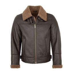 Jilani Lammfell-Lederjacke Lammfell in Braun | Gr.: 62