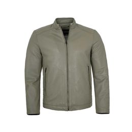 Jilani Lederjacke Lammnappa in Graugr&uuml;n | Gr.: 54