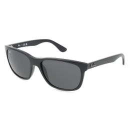 Ray-Ban RB 4181 | Herren-Sonnenbrille | Fassung: Vollrand, Quadratisch, Kunststoff, Schwarz Gl&auml;nzend | Glasfarbe: Grau