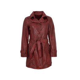 Maddox Leder-Trenchcoat Lammnappa in Dunkelrot | Gr.: 46