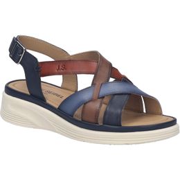 Josef Seibel Damen Sandale "Sevran 07, slate blue-multi", Gr. 38, blau, Obermaterial: 100% Rindsleder Leather cow., Schuhe