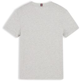 Tommy Hilfiger Jungen T-Shirt "ESSENTIAL COTTON TEE S/S"grau heather, Gr. 7, Single Jersey, Obermaterial: 100% Baumwolle, Shirts, mit Logostickerei