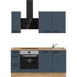 K&uuml;chenzeile Nobilia, B:180,3cm H:216,6cm T:60cm, blau, Komplettk&uuml;chen-Sets, ""Easytouch II", NEU: individuell anpassbar mit gratis Profi-Beratung",