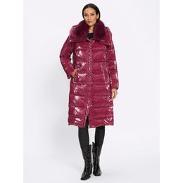 Heine Damen Steppmantel, rot, Gr. 48, unifarben, unifarben mit Farbeinsatz, unifarben mit Farbeins&auml;tzen, 100% Polyester, Wattierung:100% Polyester,