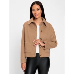 Heine Damen Kurzjacke, Braun, Gr. 36, Mode, Material: Polyester