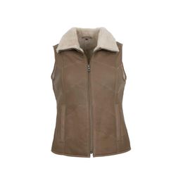 Maddox Lammfell-Lederweste Lammfell in Beige | Gr.: 46