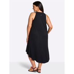 sheego Damen Jerseykleid "Jersey-Kleid"schwarz, Gr. 50, unifarben, Single Jersey, 95% Viskose, 5% Elasthan, Kleider