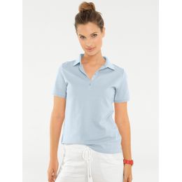 Heine Damen Polo-Shirt, Blau, Gr. 40, T-Shirts, Material: Baumwolle