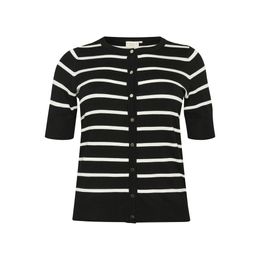 Kaffe Curve Strickjacke 'KCLizzy' Damen Gr&ouml;&szlig;e S schwarz / wei&szlig;
