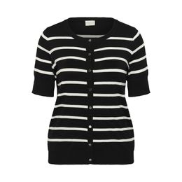 Kaffe CURVE Knit Cardigan 'Lizzy' female size XL Black / Off white