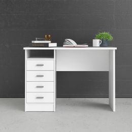 Schreibtisch Home Affaire, B:109,3cm H:75,6cm T:48,5cm, wei&szlig;, B&uuml;ro, Tische, "Function Plus, Arbeitstisch, B&uuml;rotisch, staurum, minimalistisch", mit 4