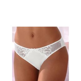Damen Slip, PETITE FLEUR BY LASCANA, Gr. 44, lila, Spitze, Obermaterial: 88% Polyamid, 12% Elasthan, Unterhosen, mit floraler Spitze und weichem