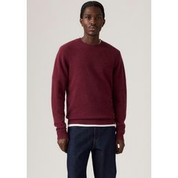 Levi's LEVI'S Herren Wollpullover "ORIGINAL HM SWEATER", rot, Gr. XL, Strick, Obermaterial: 80% Wolle, 20% Polyamid, Pullover, klassische Rundhalsform