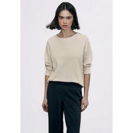 Damen Rundhalsshirt, beige, Gr. 44, STREET ONE STUDIO, unifarben, Stoff, 46% Modal, 46% Polyester, 8% Elasthan, Shirts, mit 3/4 &Auml;rmeln