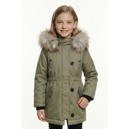 KIDS Only M&auml;dchen Winterjacke "KOGIRIS FUR PARKA OTW", gr&uuml;n, Gr. 116, unifarben, Web, Obermaterial: 100% Polyester, Jacken, mit elastischem
