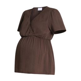 MAMALICIOUS Umstand Bluse 'MLHANNA TESS' Damen Gr&ouml;&szlig;e XXL braun