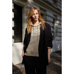 Damen Kapuzensweatshirt, beige, Gr. XL, SENSES.THE LABEL, bedruckt, Sweatware, Material: 100% Baumwolle, Sweatshirts, aus Baumwolle