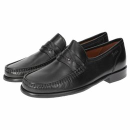 Sioux Herren Slipper "Como", Gr. 39,5, schwarz, Obermaterial: 100% Lammnappaleder LANA. 50% Rindsleder Leather cow. 50% Gummi rubber., Schuhe