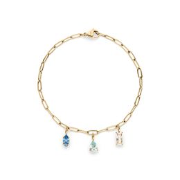s.Oliver Damen Armband "Elegant Stones", 21cm, Edelstahl, gold, Edelstahl, Armb&auml;nder, mit Zirkonia (synth.)