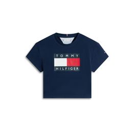 Tommy Hilfiger Shirt 'HERITAGE' girl size 140 Navy / Red / Black / White