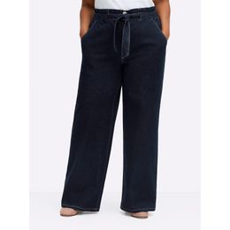 sheego Damen Bequeme Jeans, blau, Gr. 44, unifarben, 98% Baumwolle, 2% Elasthan, Jeans