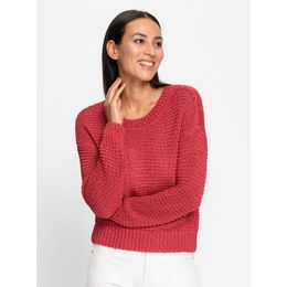 Heine Damen Rundhalspullover, Rot, Gr. 40, Rundhals Pullover, Material: Polyamid