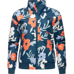 Ragwear Performance Jacket 'Goona' female size S Petrol / Pastel green / Orange