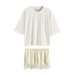 next Shorty Damen Gr&ouml;&szlig;e L elfenbein / pastellgelb Sommerkleid
