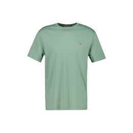 Gant Herren T-Shirt "T-Shirt Reg Shield 1er Pack", gr&uuml;n, Gr. XXL, Obermaterial: 100% Baumwolle CO., Shirts