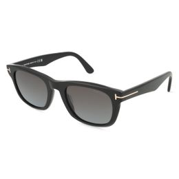 Tom Ford FT1076 KENDEL | Unisex-Sonnenbrille | Fassung: Vollrand, Quadratisch, Acetat, Schwarz Gl&auml;nzend | Glasfarbe: Grau Verlaufend