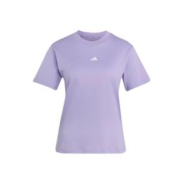 adidas Sportswear Funktionsshirt 'ESSENTIALS SMALL LOGO COTTON' Damen Gr&ouml;&szlig;e M lavendel