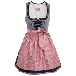 Kr&uuml;ger KR&Uuml;GER Damen Dirndl "Minidirndl 411067-050", blau, Gr. 38, Obermaterial: 100% Leinen LI., Kleider