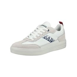Napapijri Herren Sneaker "Napapijri Sneaker Leder/Textil", Gr. 43, wei&szlig;, Leder, Textil, Schuhe