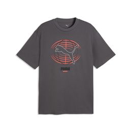 Puma Herren T-Shirt "PumaTECH Relaxed Graphic T-Shirt Herren", grau, Gr. XL, clean, Obermaterial: 100% Baumwolle. Rippe: 20% Polyester, 80%