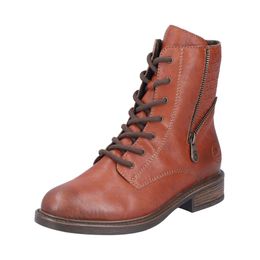 Rieker Damen Schn&uuml;rstiefelette "Rieker Stiefelette Lederimitat", Gr. 36, braun, Lederimitat, Schuhe