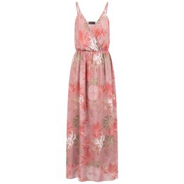 Cloud5ive Kleid Damen Gr&ouml;&szlig;e 34 oliv / ros&eacute; / hellrot / wei&szlig; Sommerkleid