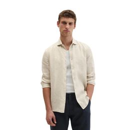 Marc O'Polo MARC O'POLO Herren Langarmhemd "aus feinem Leinen-Chambray", beige, Gr. XXL, unifarben, Obermaterial: 100% Leinen, Hemden