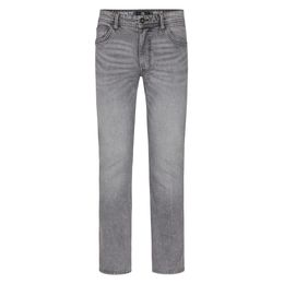 Herren Straight-Jeans, grau, Gr. 34, PETROL INDUSTRIES, Denim/Jeans, Obermaterial: 98% Baumwolle, 2% Elasthan, Jeans, mit optisch 2teiliger